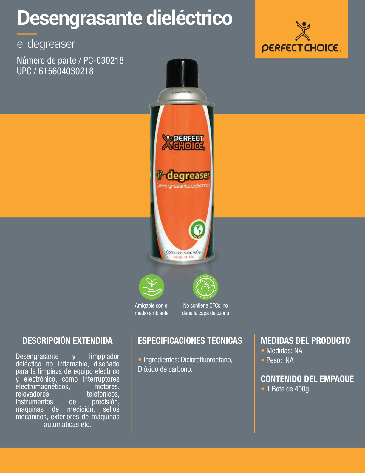 DESENGRASANTE DIELECTRICO PERFECT CHOICE 400G – UVEMEX